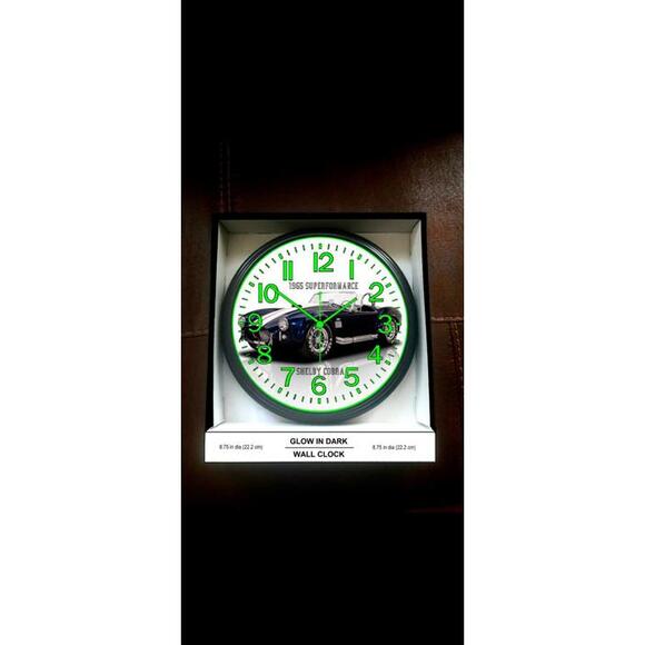 Other | 1965 Shelby Cobra Glow In The Dark Wall Clock Garage Shop Wall ...